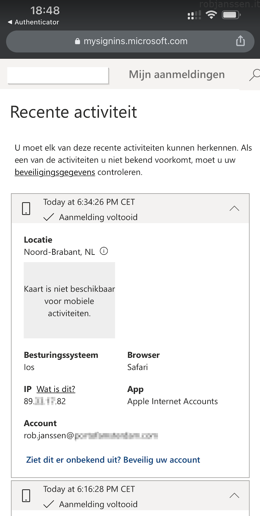 Microsoft Authenticator app - new features & icon :) - robjanssen.it